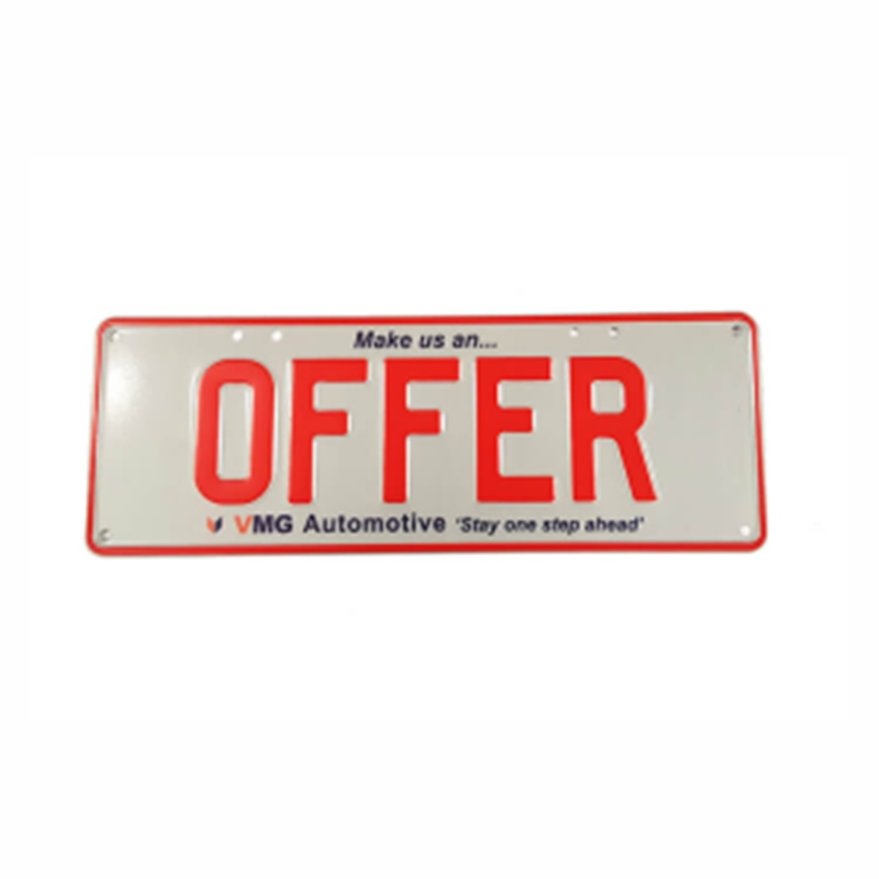 Embossed Number Plate